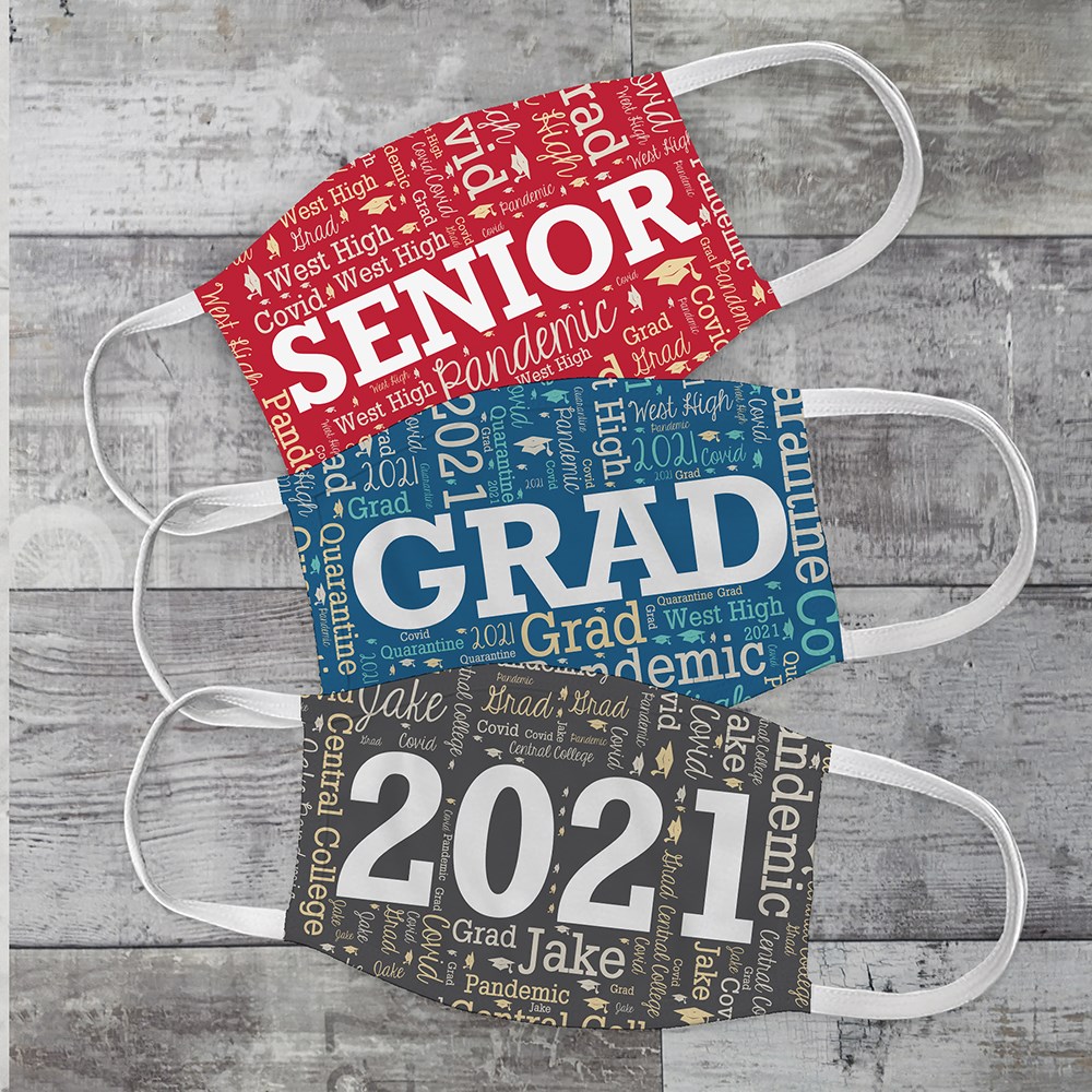 Personalized Collegiate Word-Art Face Mask | GiftsForYouNow