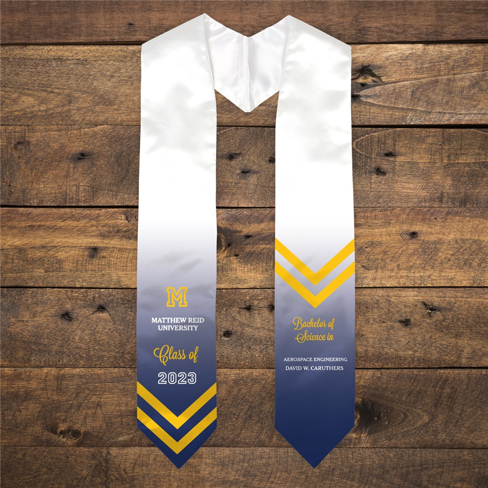 Personalized School Colors Graduation Stole