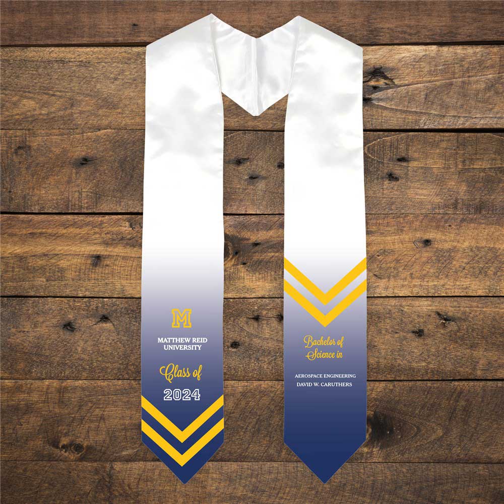 Personalized School Colors Graduation Stole