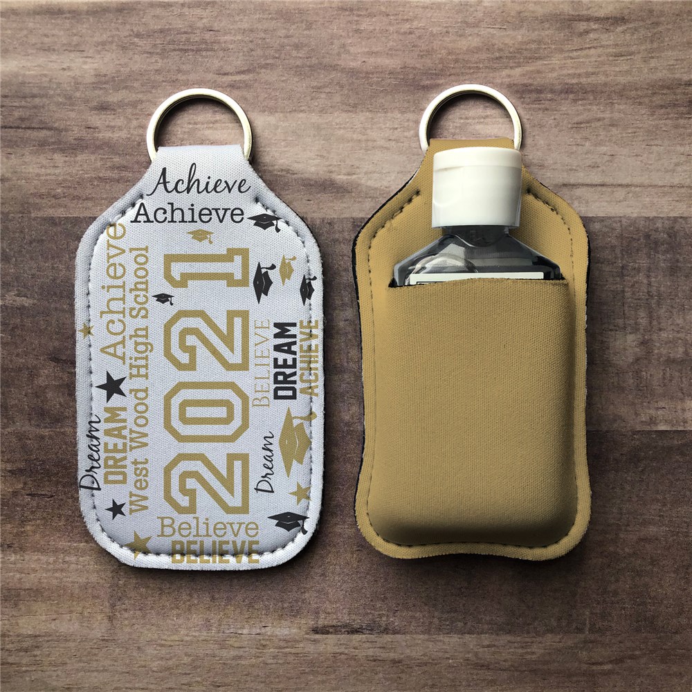 Personalized Graduation Word-Art Hand Sanitizer Holder