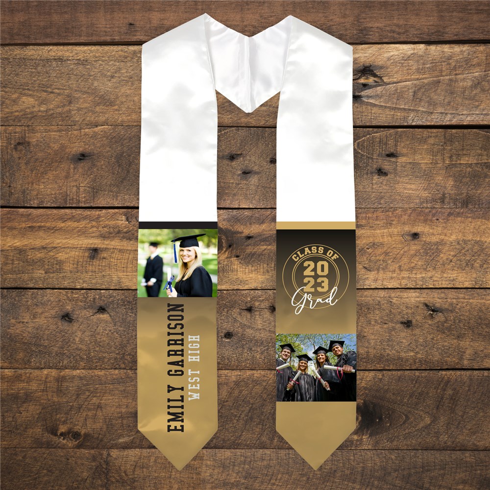 Personalized Graduation Stole with Photo and Custom Text