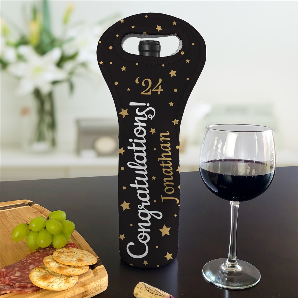 Personalized Congratulations Wine Gift Bag for Graduate