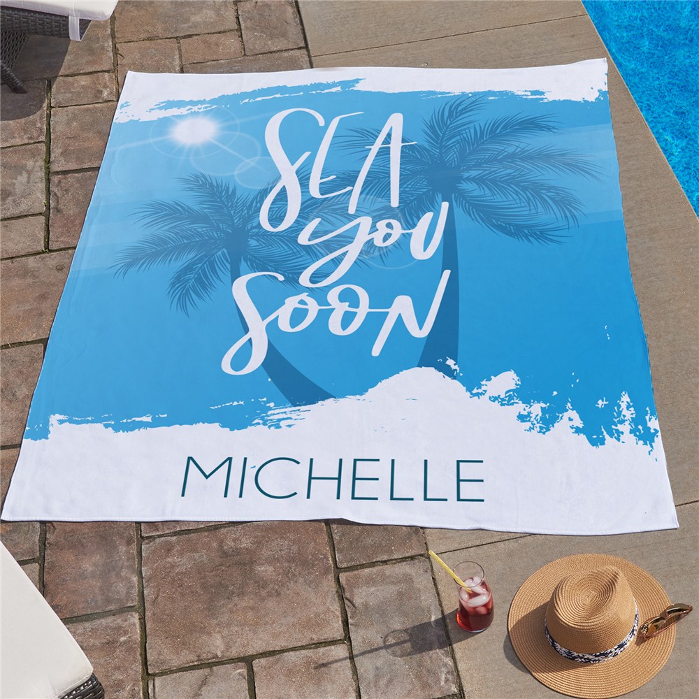 60X72 Summer-Themed Beach Towel | GiftsForYouNow