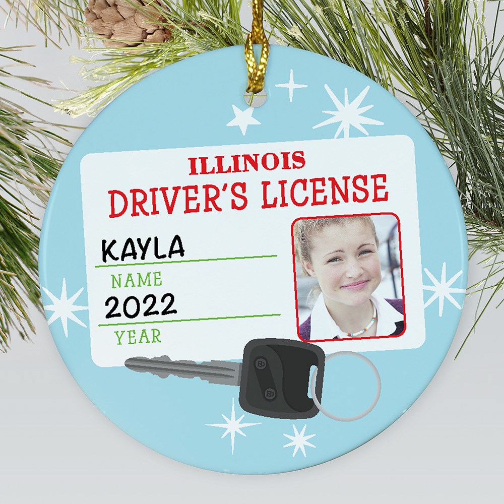Driver's License Personalized Ornament | GiftsForYouNow