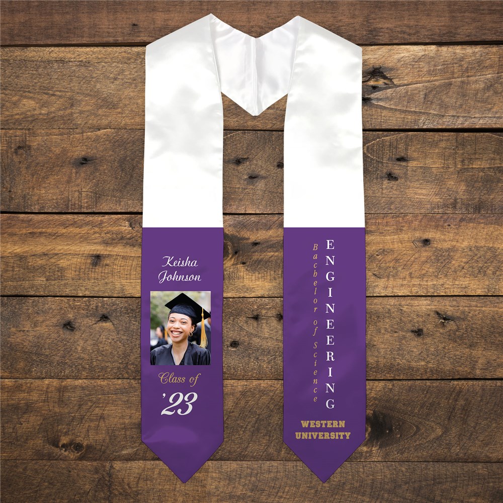 Personalized Graduation Stole With Grad Photo