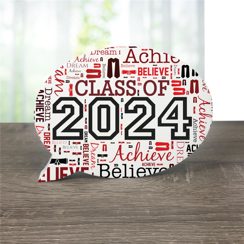 Personalized Graduation Word-Art Word Bubble Sign