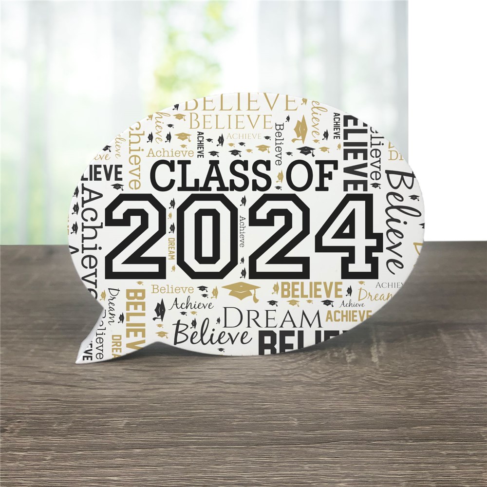 Personalized Graduation Word-Art Word Bubble Sign