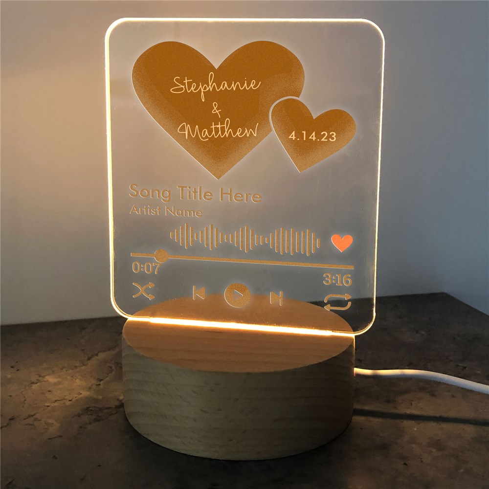 Custom Light-Up Sign With Couple's Favorite Song