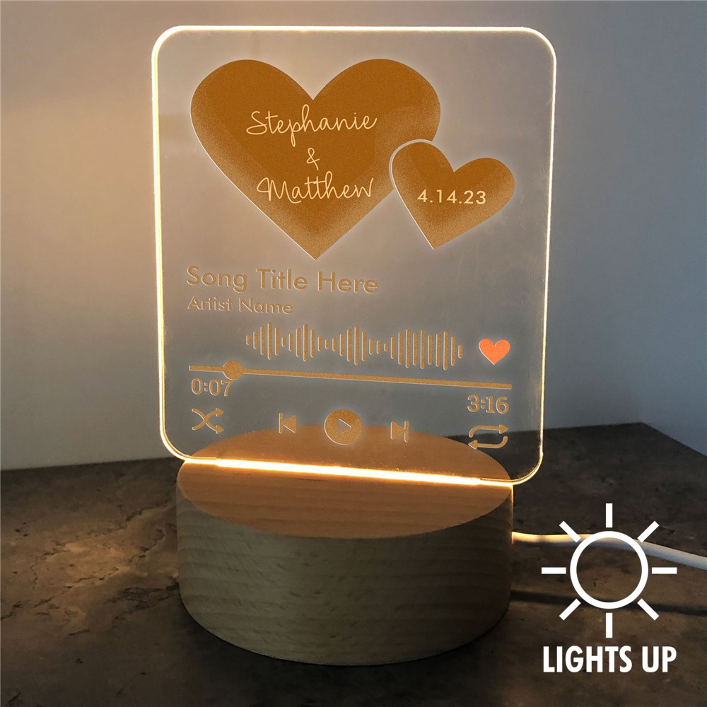 Custom Light-Up Sign With Couple's Favorite Song