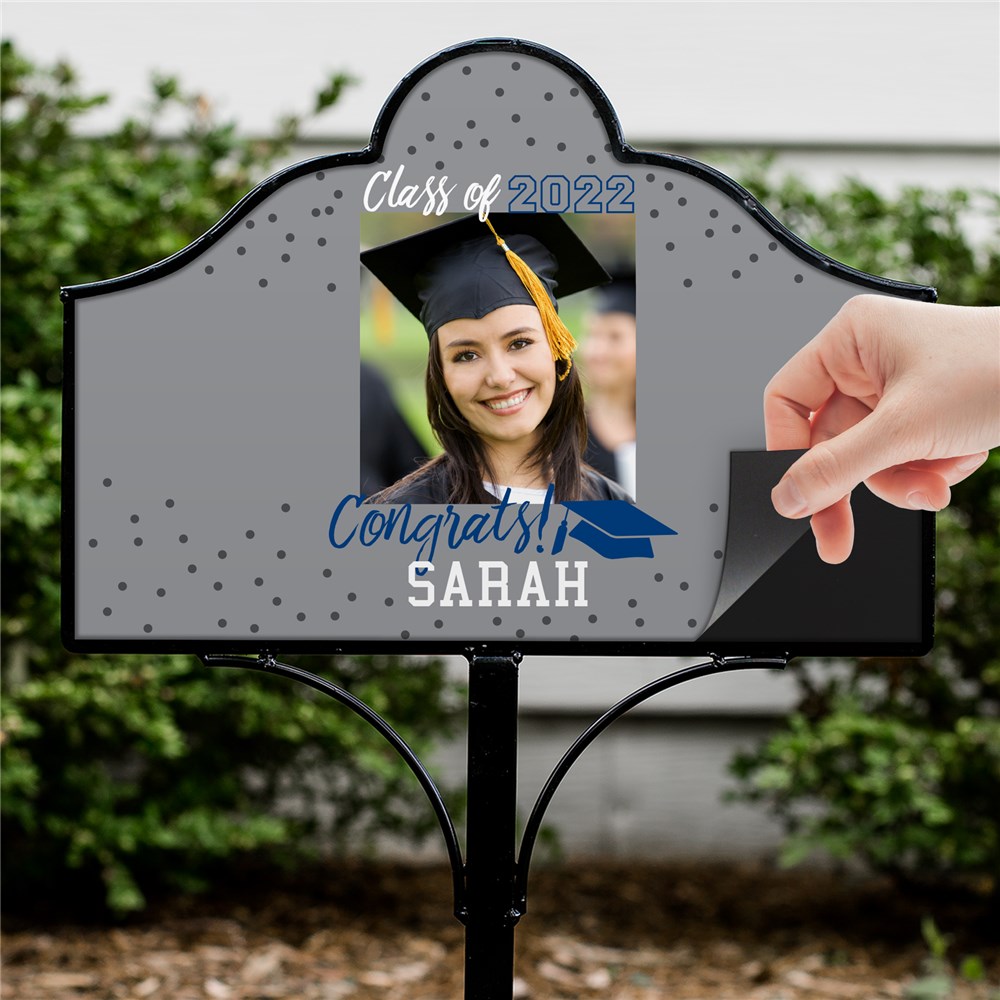 Personalized Class Of Magnetic Yard Sign with Confetti Design