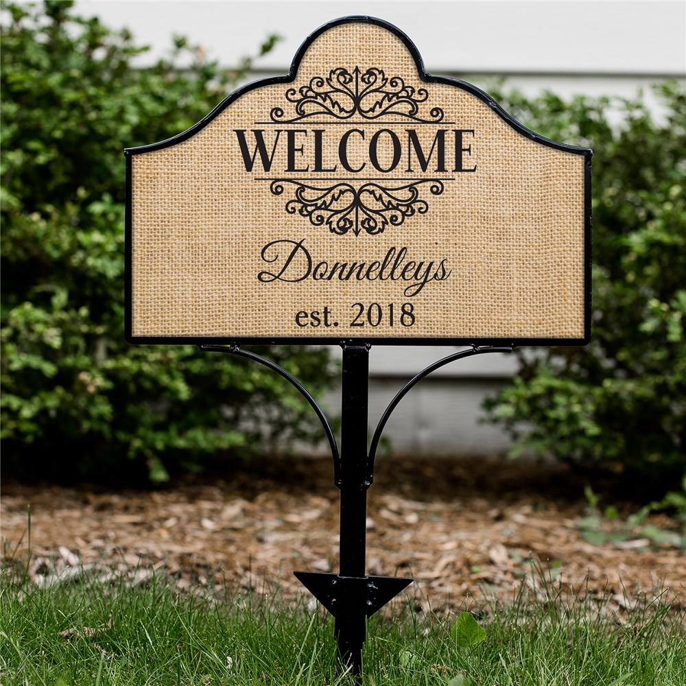 Personalized Welcome Magnetic Yard Sign Set | GiftsForYouNow